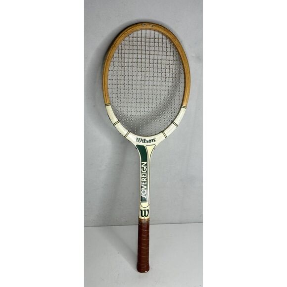 Wilson | Cat | Vintage Wilson Sovereign Strata Bow Wood Tennis Racket ...